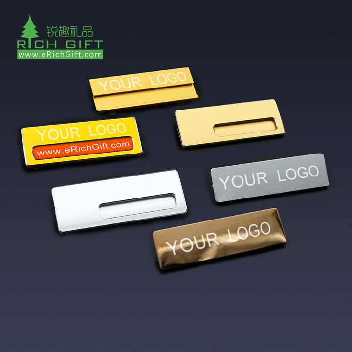 Custom Logo Oval Brand Lasered Steel Name Tags for Nurses