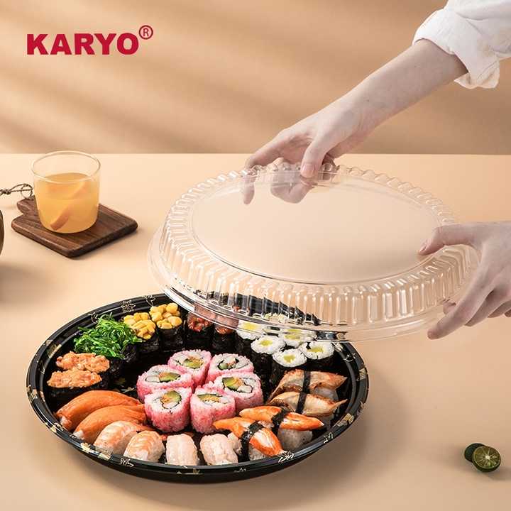 KARYO KY-321 Disposable Sushi Packaging Box with Anti-Fog Lid