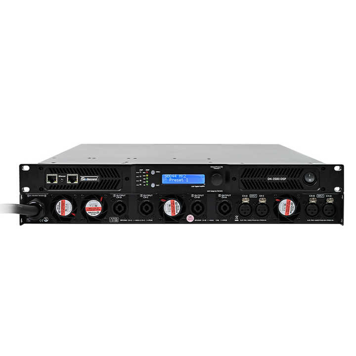 Digital Power Amplifier Dante Optional High End Multi Function Dsp D4-3500 1U Digiial Amplifier ...