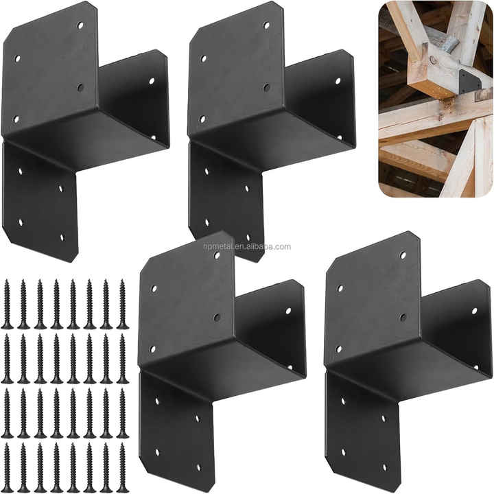 90 Degree Support Beam Anchor Truss - Durable Metal Bracket