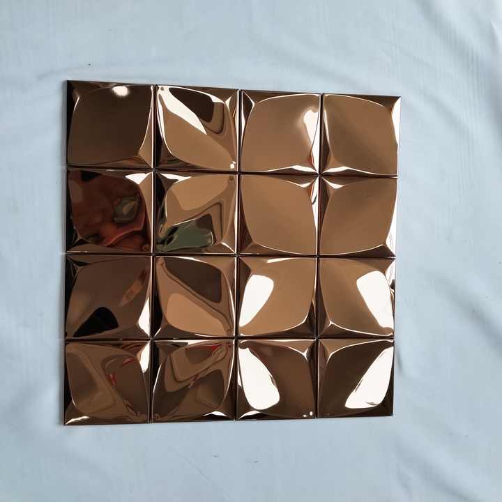 Modern Gold Metal Mosaic Tile for Interior Wall Bathroom or Living Room ...