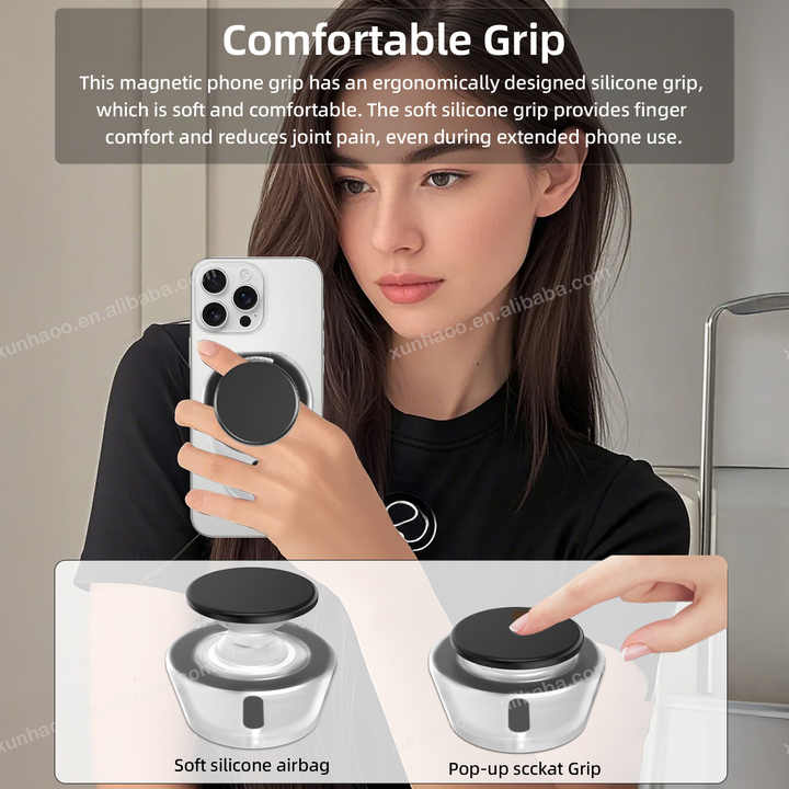 Custom Phone Pops Holder Socket Grip Adjustable Mobile Stand Magnetic ...