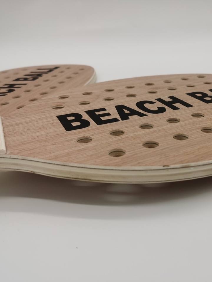 Beach Perforated Padel Racket Diamond Shape Red Rose Veneer Poplar ...