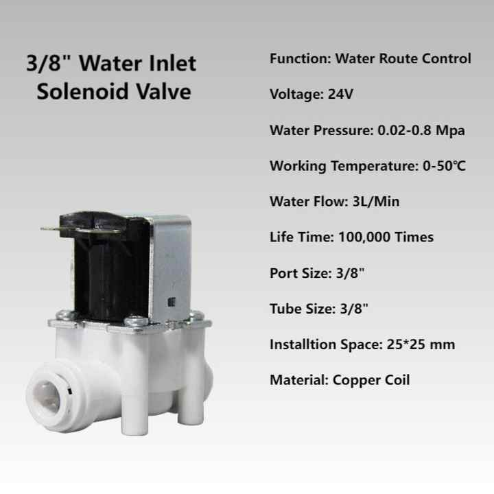 1/4" 3/8" Smart Control Self-Cleaning Water Flow Adjustable Water Inlet ...