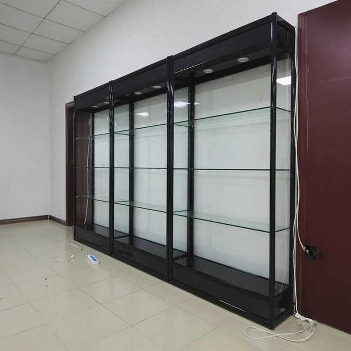 LED Illuminated Lockable Display Showcase - Tempered Glass