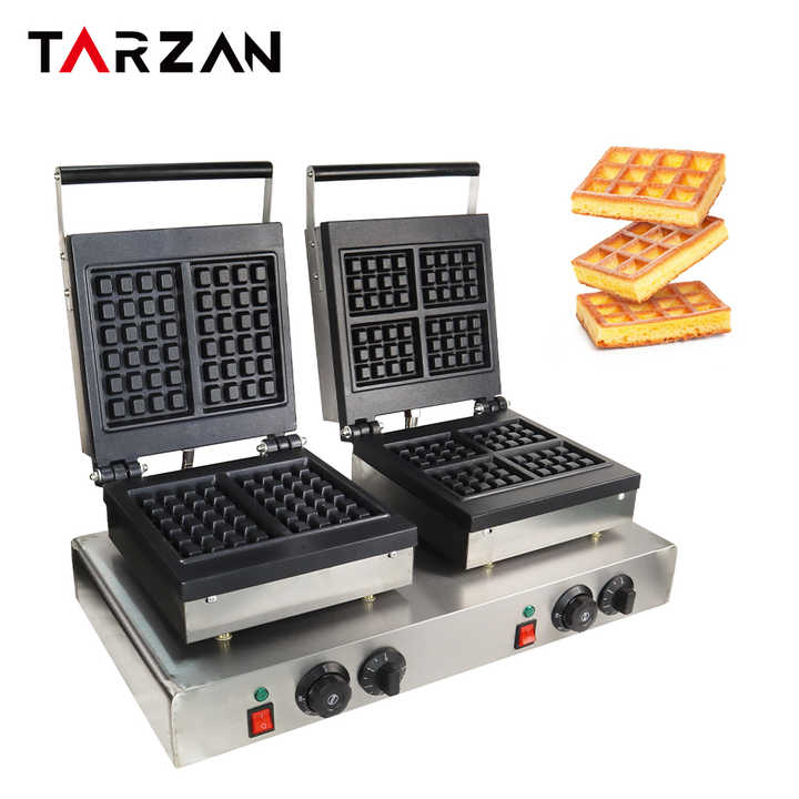 Snack Equipment 10 Slices Rectangle Biscuit Egg Waffle Machine for ...