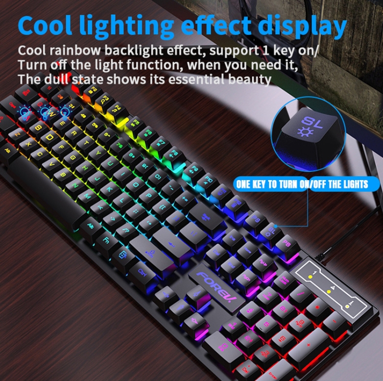Forev FV-Q305S Tri Color Wired Gaming Keyboard Mouse Set Price in Pakistan