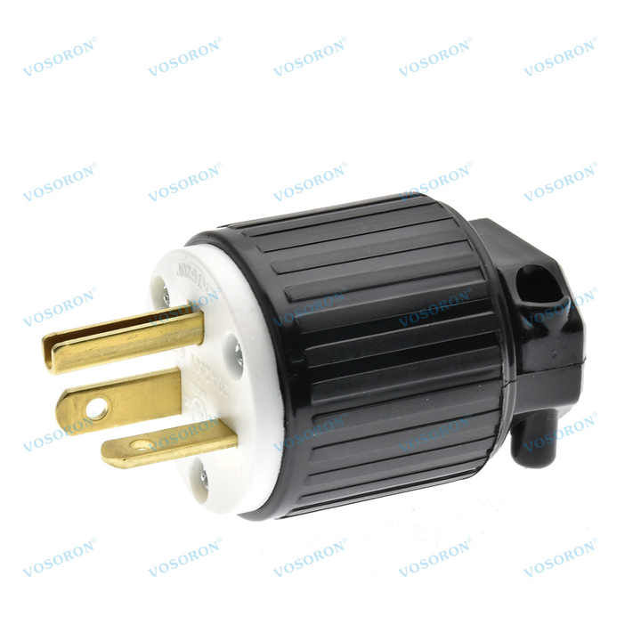 NEMA 6-20P Plug - 20 Amp, 250 Volt, 3 Wire Grounding