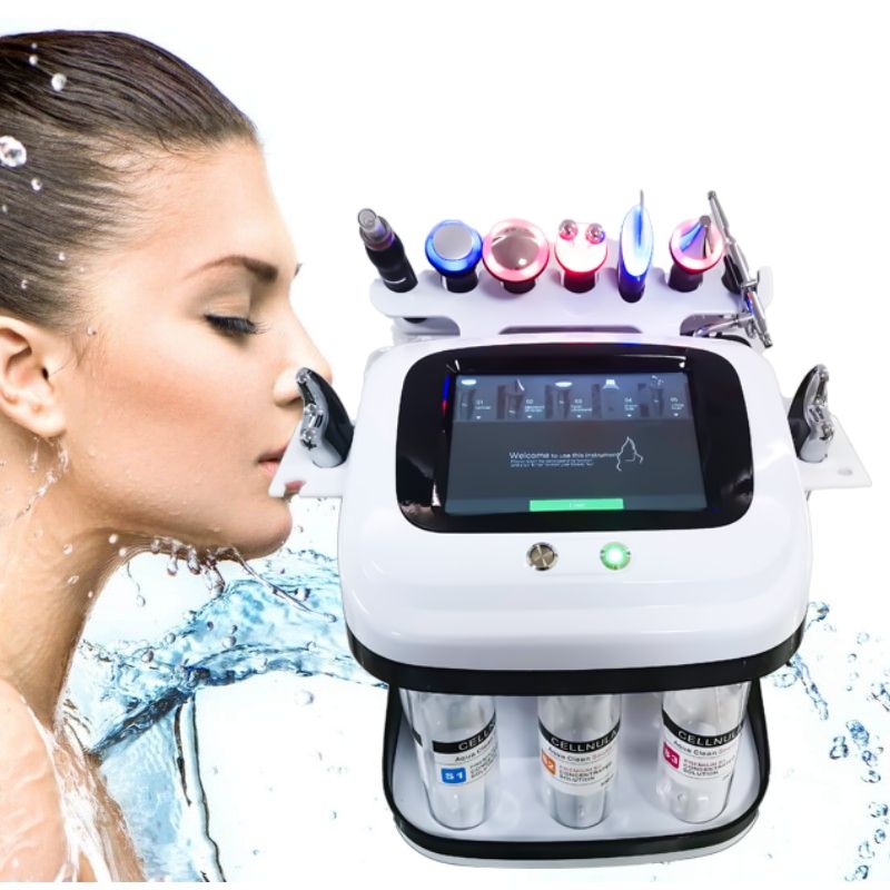 8 in 1 Microdermabrasion Acne Oxygen Facial Machine Water Peeling for ...