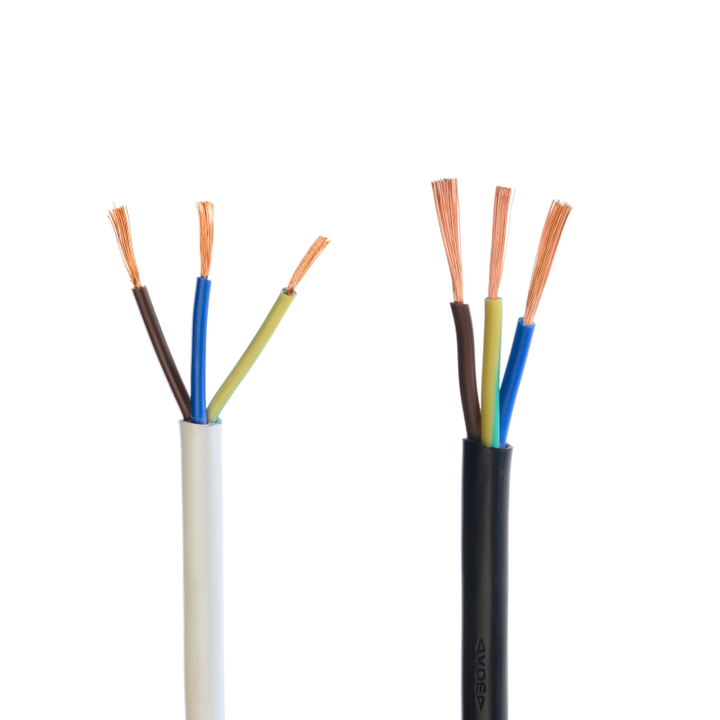 VDE Approved H05VV-F 3G 1.0 Mm2 3G1 PVC Jacketed Pure Copper Electrical ...