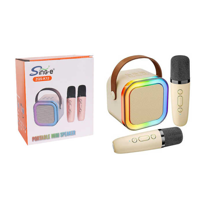 SING-E ZQS K12 Portable Audio Integrated Microphone Home Singing Karaoke Family Wireless BT ...