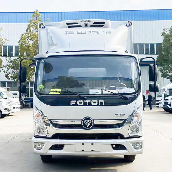Foton diesel Refrigerated Truck Fresh Meat Hook Delivery Vehicle ...
