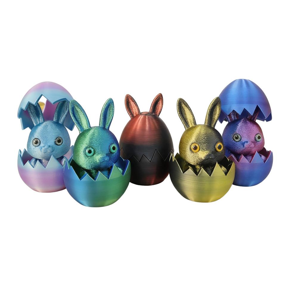 2026 Bestselling 3D Printed Rabbit Egg Cute Creativity Easter Craft ...
