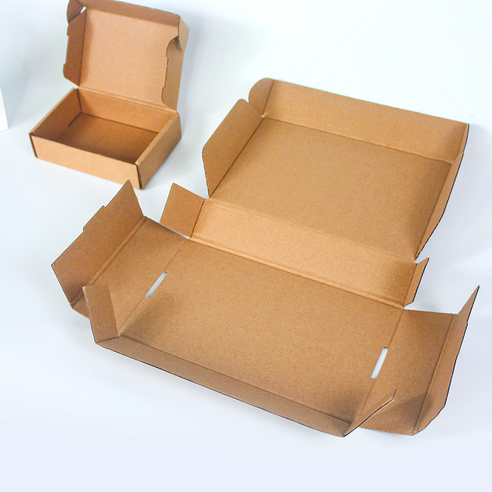 Recycle custom carton packaging corrugated plain mailer box kraft paper shipping box