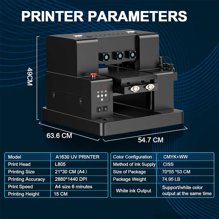Official Factory A4 UV Led Flatbed Printer Digital Cylinder UV Flatbed ...