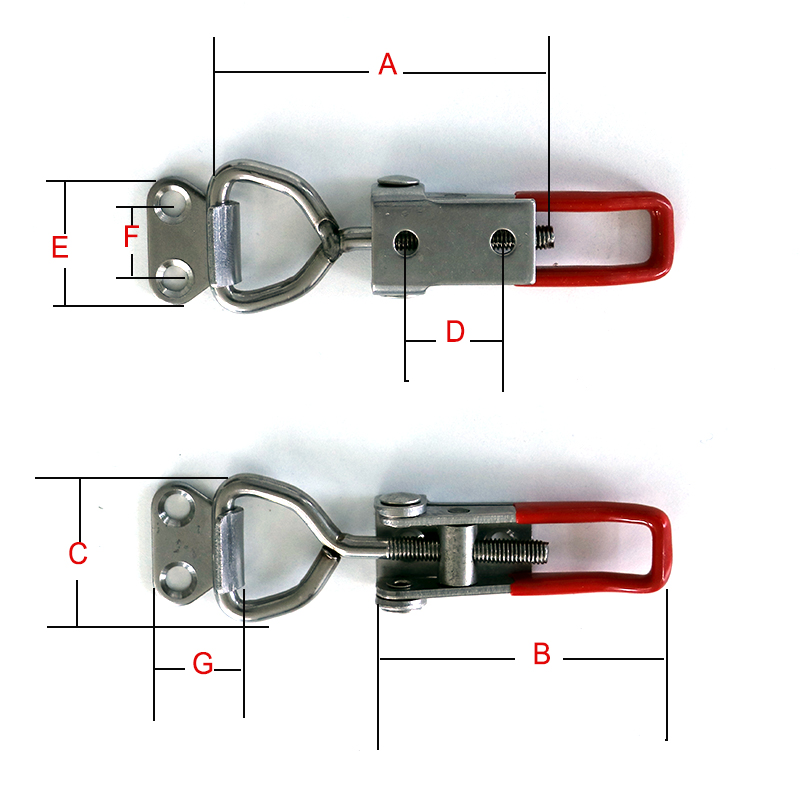 In Stock Spring Loaded Toggle Clamps Guide Rail Support & Metal Latches ...