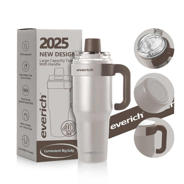 Everich SUS316 Stainless Steel and Ceramic Coated Double Wall Durable ...