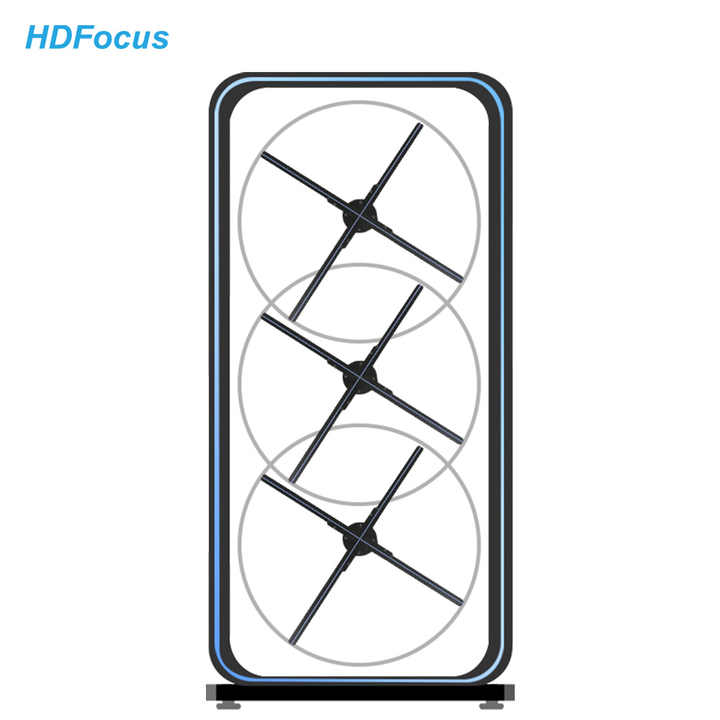 Holographic Advertising 65cm LED 3D Fan - 4K Hologram Projector