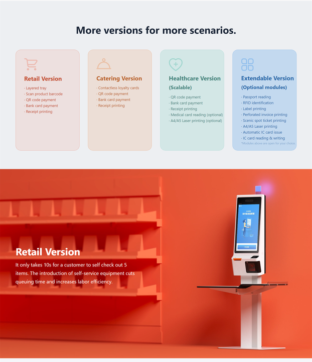 Sunmi K2 Standing Multi Touch Screen Self Ordering Kiosk