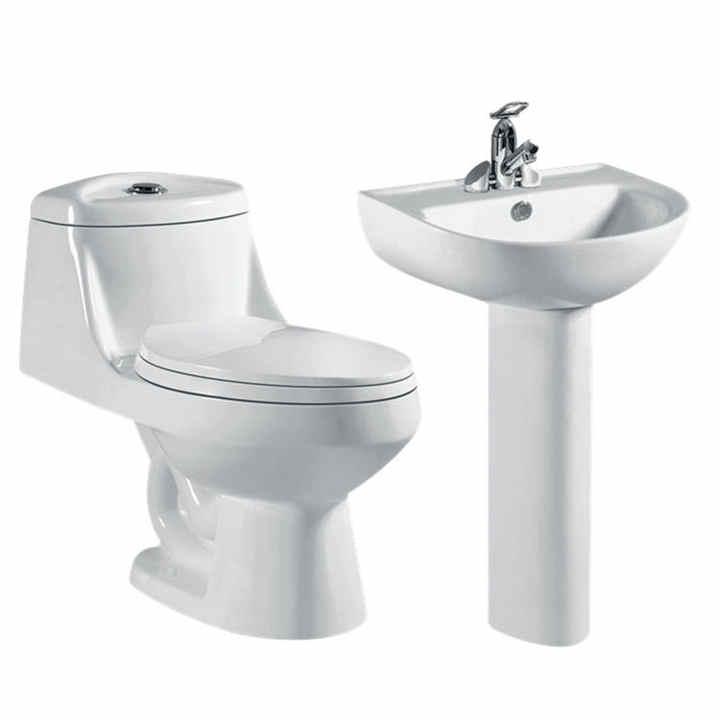 Modern Toilet Pot and Wash Hand Basin Combination Toilet and Sink Set ...