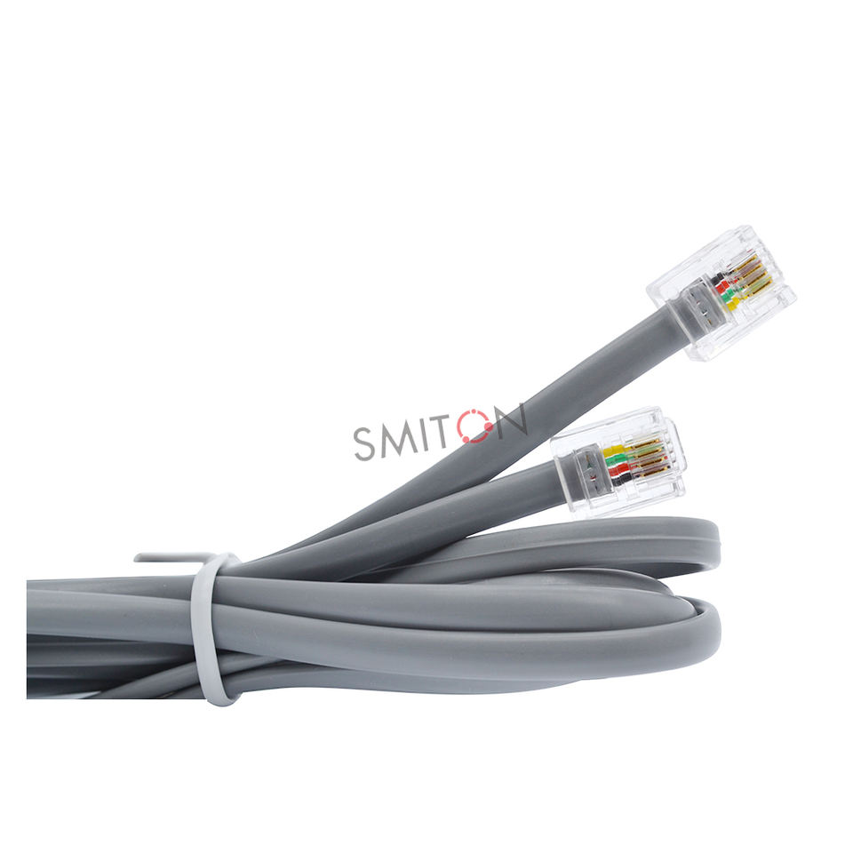 RJ11 6P4C Telephone Line Cable White Modular Cable Telephone Cord ...