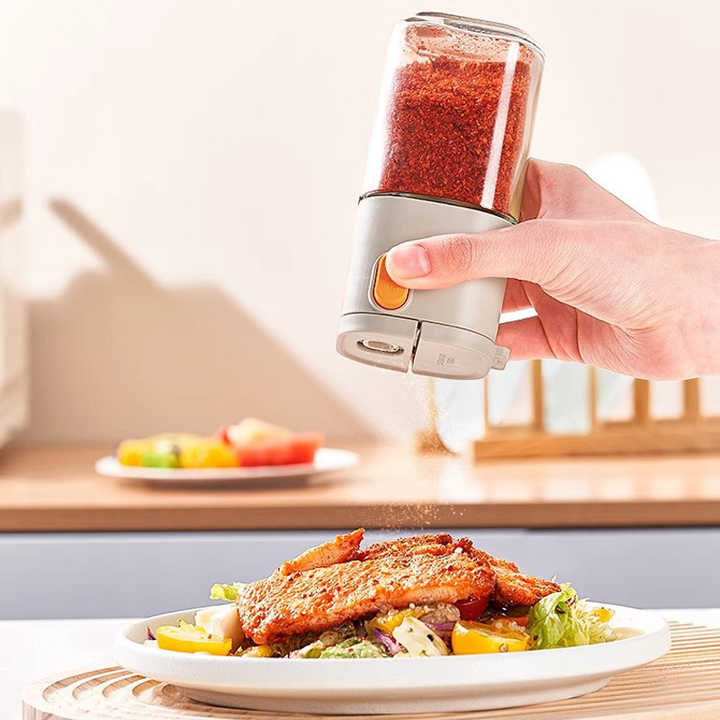 Kitchen Spice Dispenser Storage Containers Salt Shaker Pepper Jars ...