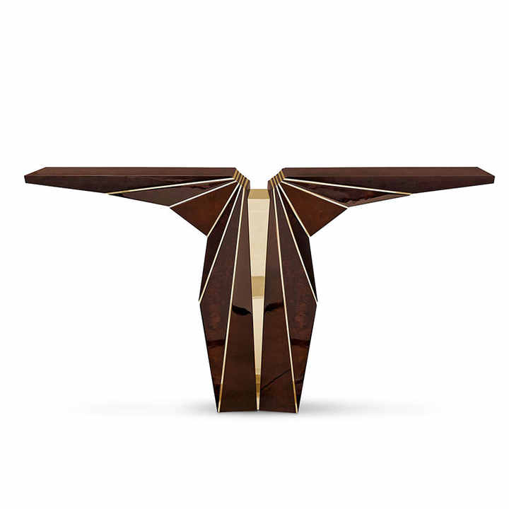 Italian Luxury Gold Stainless Steel Foyer Console Black Marble Texture ...