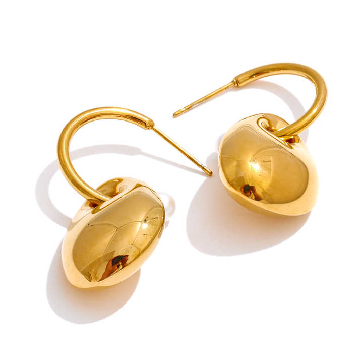 JINYOU 1255 18K Golden PVD Plated Fashion High Quality Jewelry 316L Smooth Stainless Steel ...