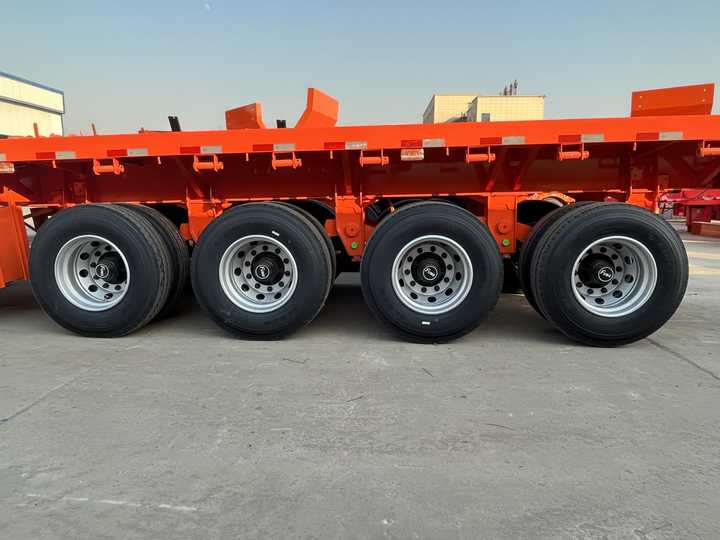 40ft Platform Flatbed Trailer 60 Tons Cargo Ship Carrier 3/4 Axles ...