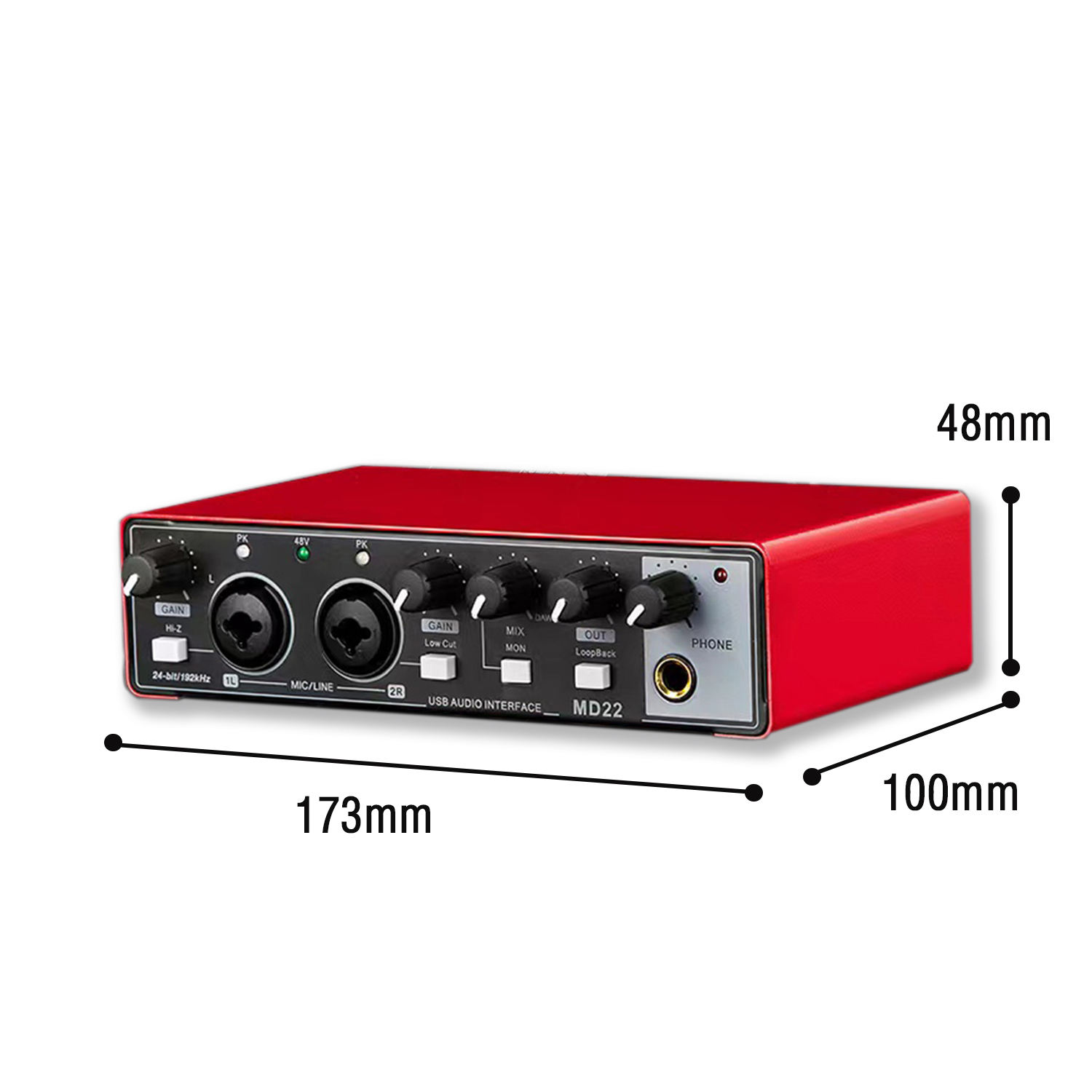 GAX-MD22P Microphone Sound Card Recording Live Dubbing Dedicated USB ...