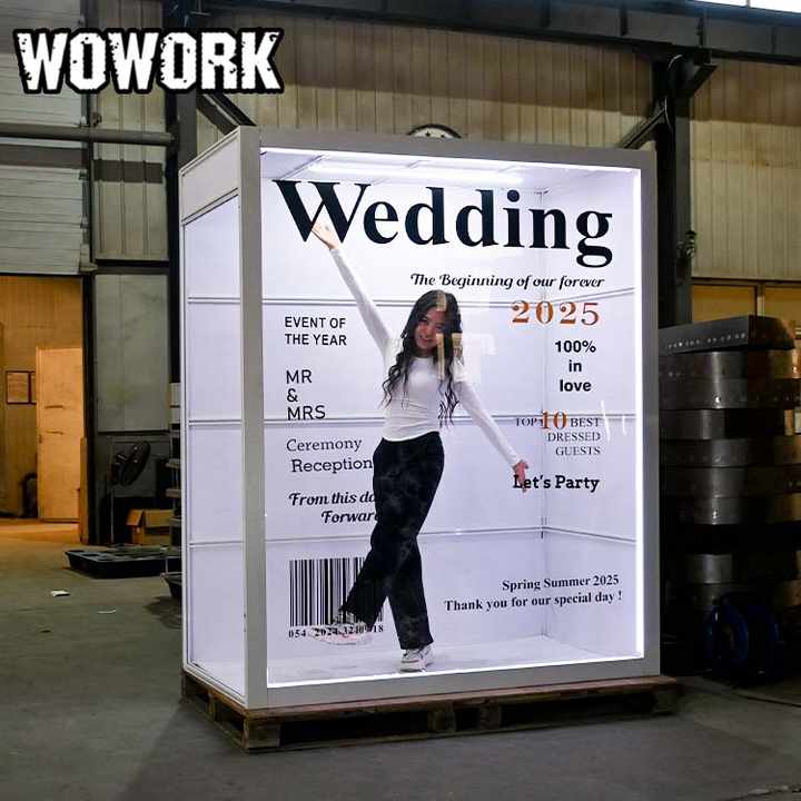 WOWORK Factory pink Metal Iron Magazine Cover Tunnel Walk-in 360 Photo ...