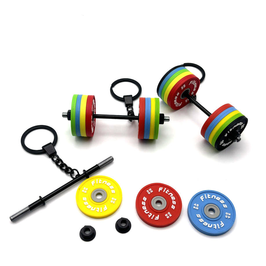 Fitness Keychains - Durable Metal Crafts Dumbbell DIY