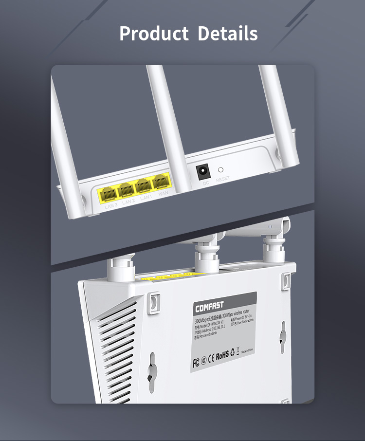 COMFAST CF-WR613N V1 300mbps wireless 2.4G router for home 3*5dBi ...