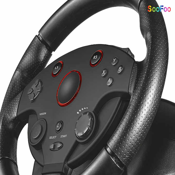 Lucky Fox Racing Wheel - 270 Degree Steering Angle Gaming