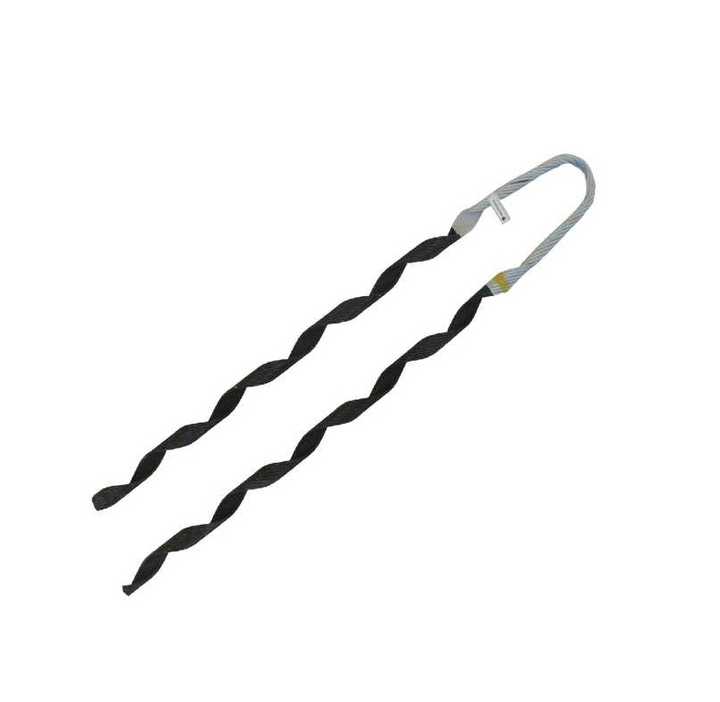 Helical Hot Dip Galvanized Steel Neoprene Coated Guy Grip