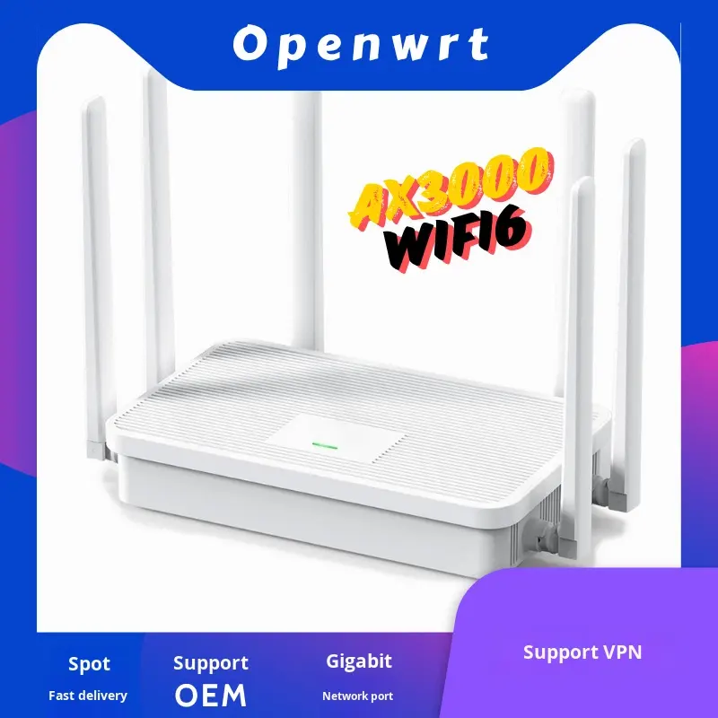 WIFI6 Router Dual Band 2.4Ghz 5Ghz 1200Mbps with 1GE WAN Port 3GE LAN ...