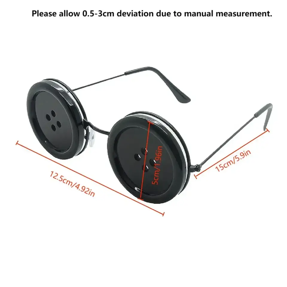 Anime Coralines Button Eyes Glasses Halloween Cosplay Eyewear Props ...