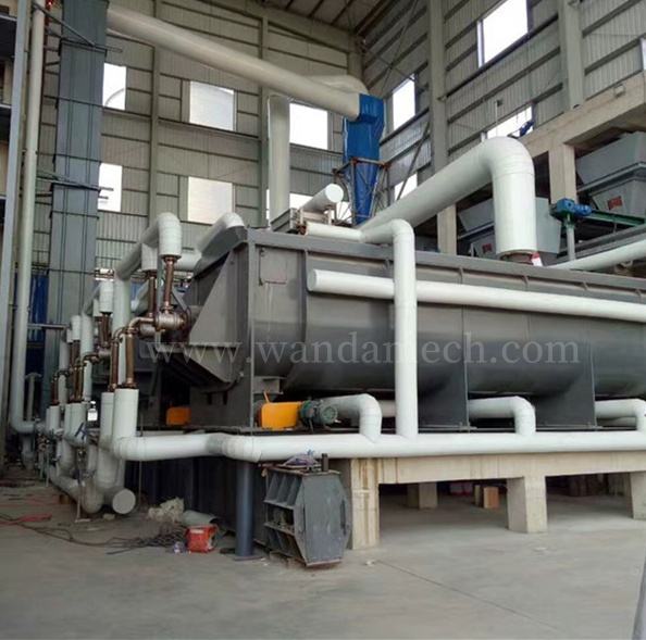 Industrial Rotary Drum Dryer Cocoa Beam Paste Dryer Hollow Paddle Blade ...