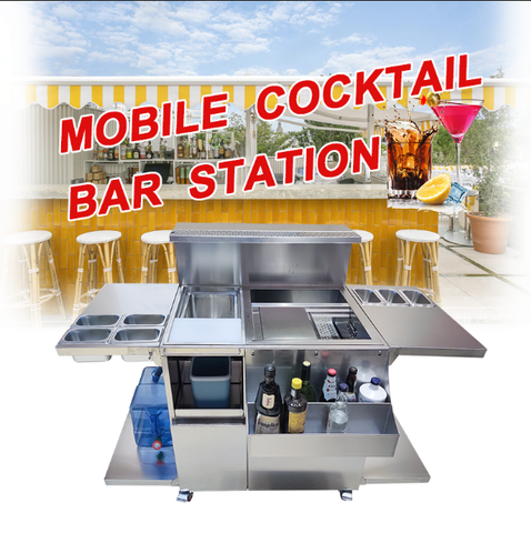 Kitlalong Cocktail Bar Station - Stainless Steel & Foldable
