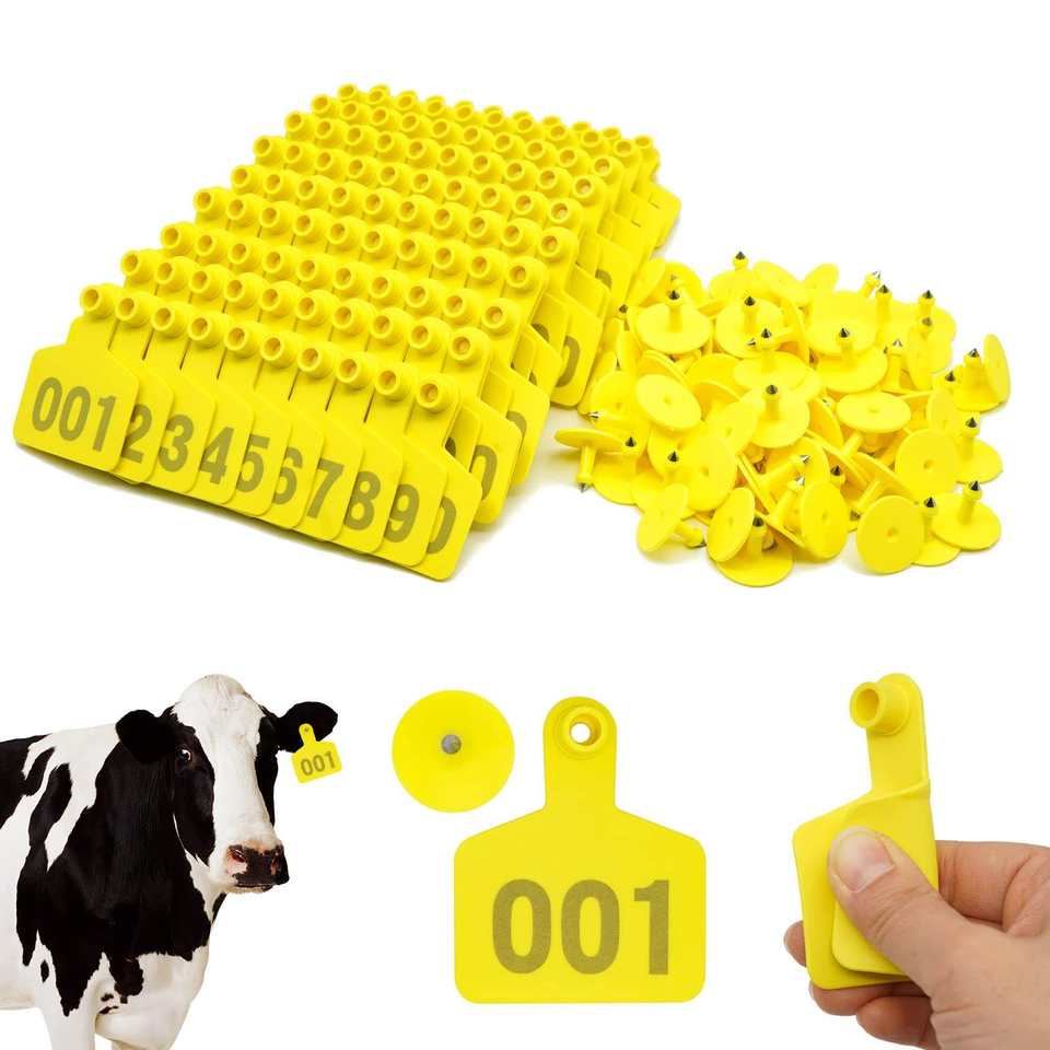 Large Plastic Cattle Ear Tags with Laser Coding for Animal ...