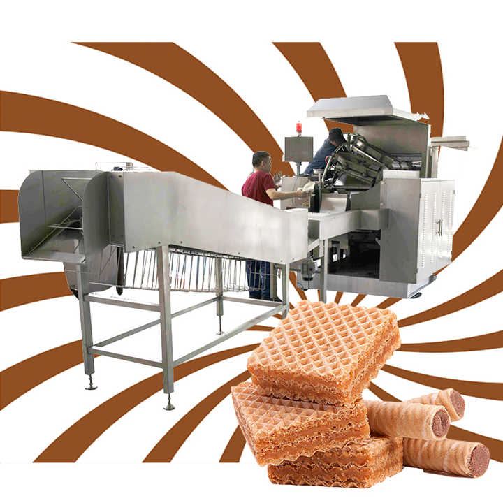 Fully Automatic Wafer Production Line Chocolate Wafer Biscuit Make ...