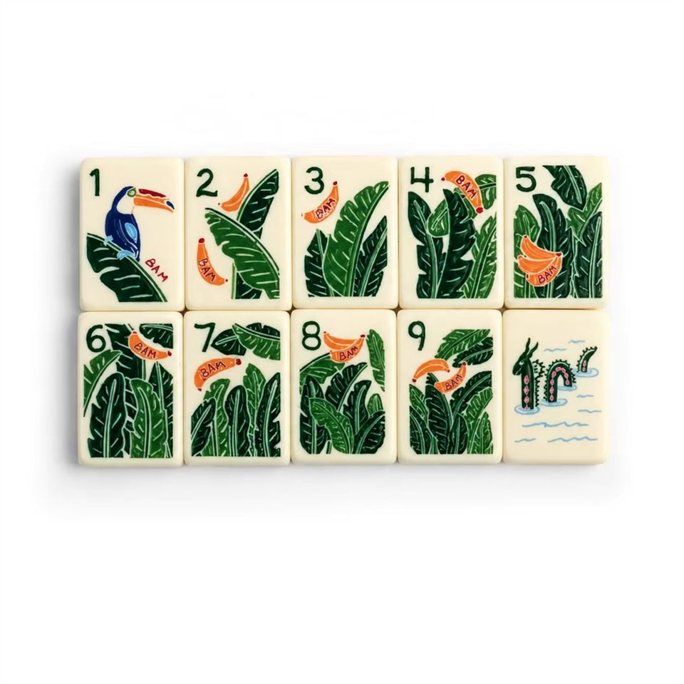 Blue and White American Mahjong Tiles Tropical Out of Office Vibe for ...