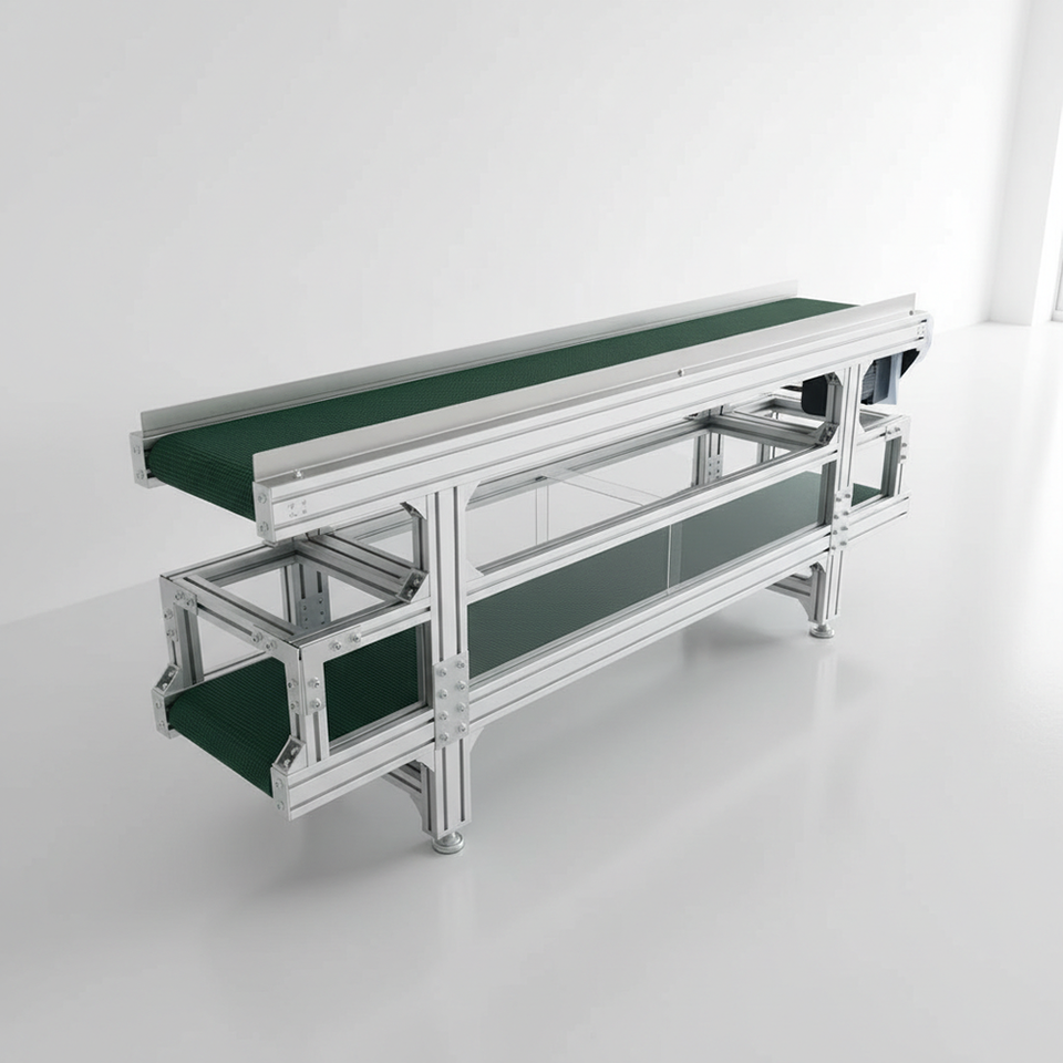 Adjustable Speed Control Automatic PVC Conveyor Belt With Aluminum ...