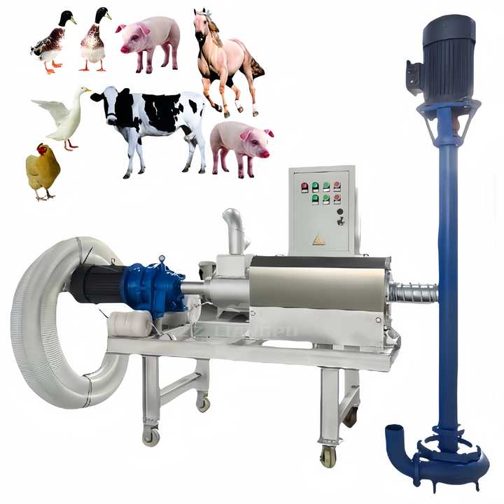 Agricultural biogas slurry animal pig cow chicken dung solid and liquid ...