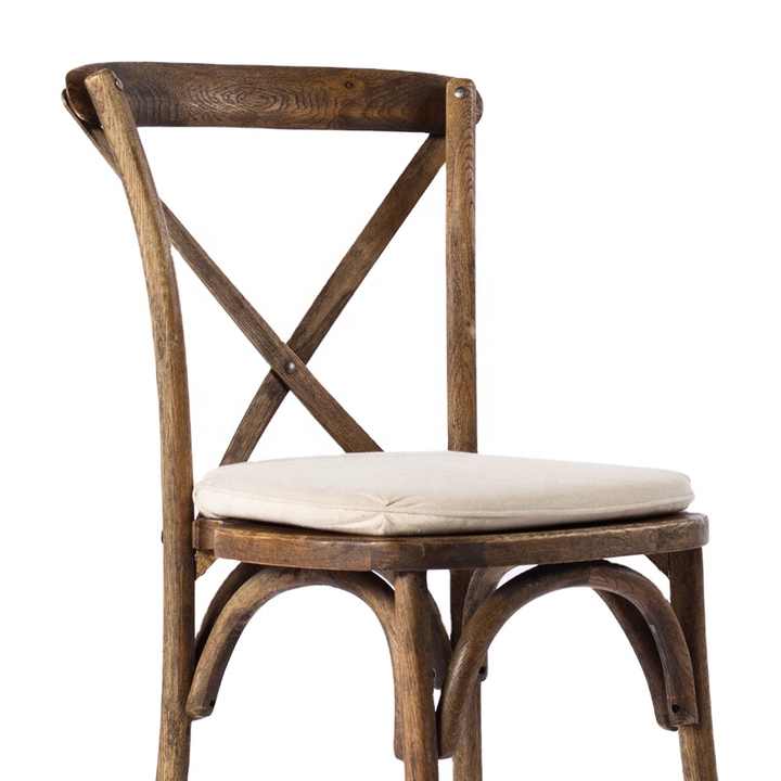 Stackable Antique X Cross Back Chairs - Durable & Stylish