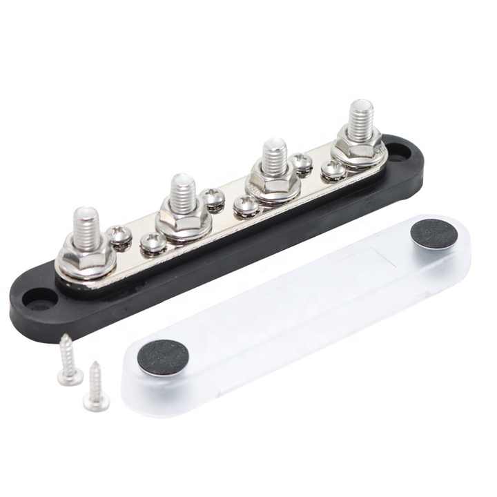4 Stud Copper Bus Bar for EV Battery, High Current Power Distribution ...