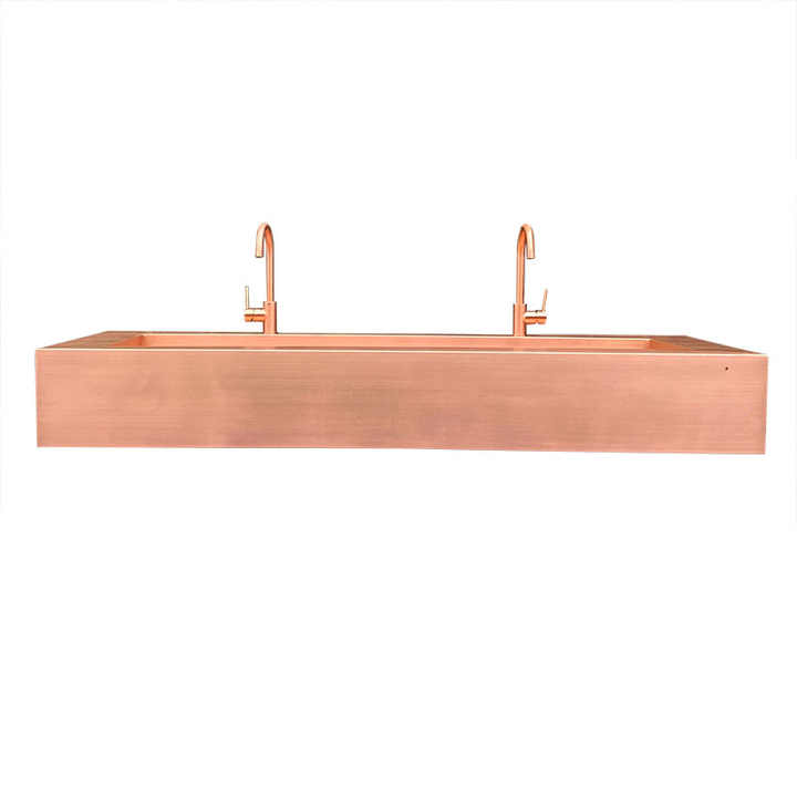Handmade Copper Washbasin with Integrated Sink - Luxury