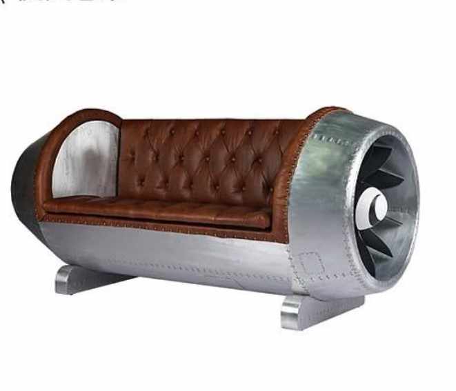 Retro Industrial Sofa Loft Style Living Room Lounge Chair with Airplane ...