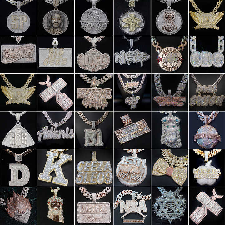Custom Pendant Vvs Iced Out Moissanite 3D Cartoon Pendant Hip Hop Pass ...