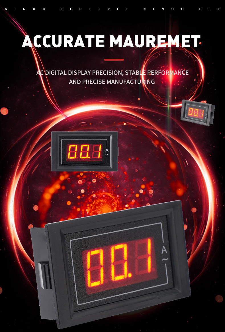 AC DC digital ammeter AC ammeter current tester panel LED display ...